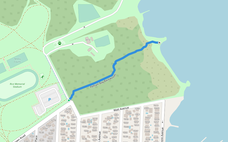 Pelham Bay Backwoods in New York | Walking Map