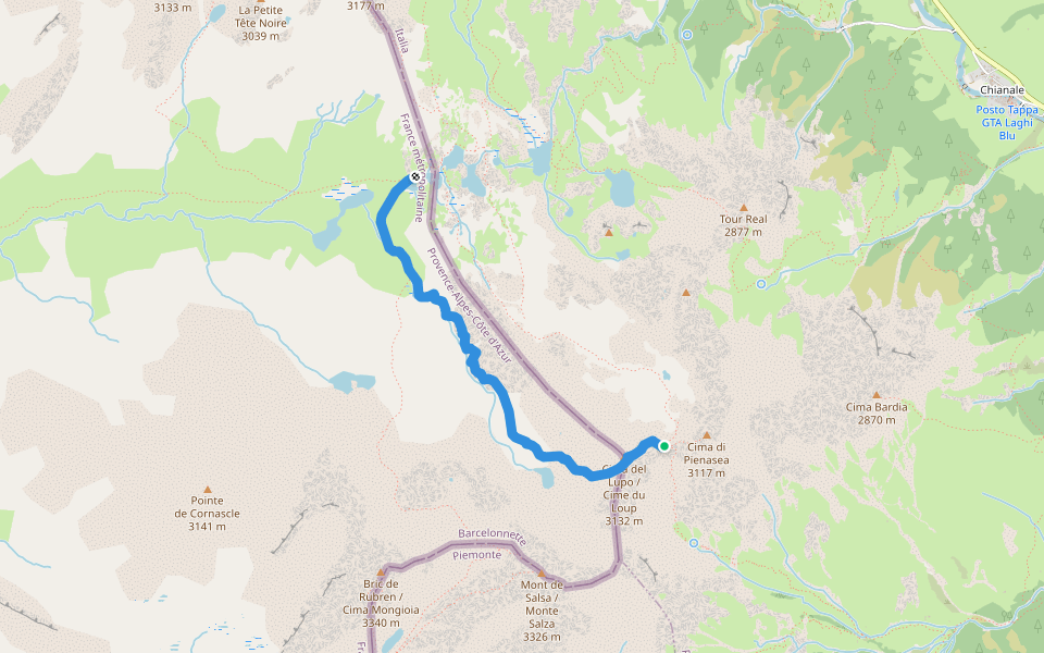 Path to Cima del Lupo | Walking Map