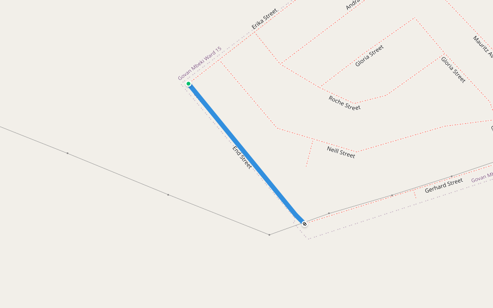 End Street in Mpumalanga | Walking Map
