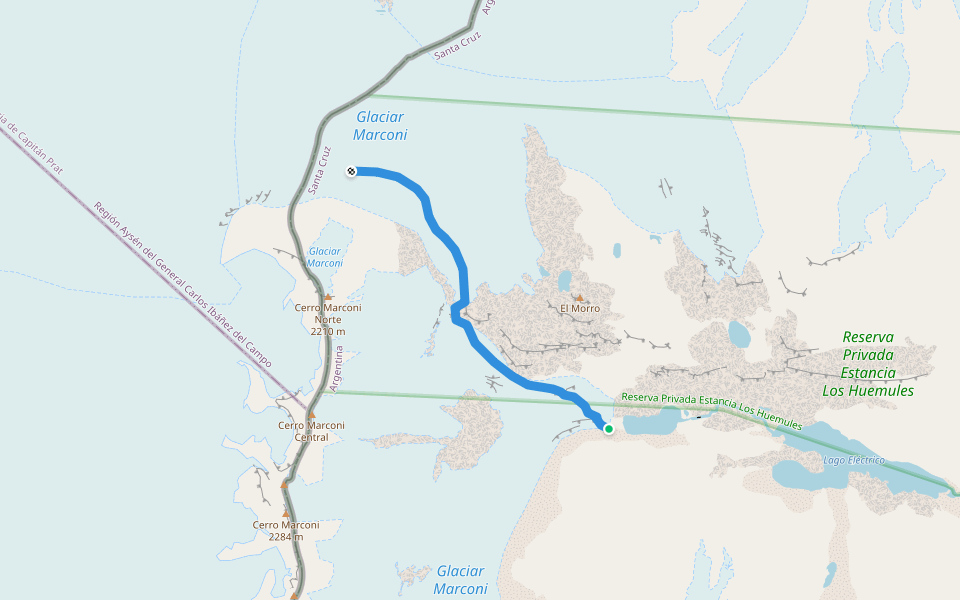 Ruta antigua al Paso Marconi | Walking Map