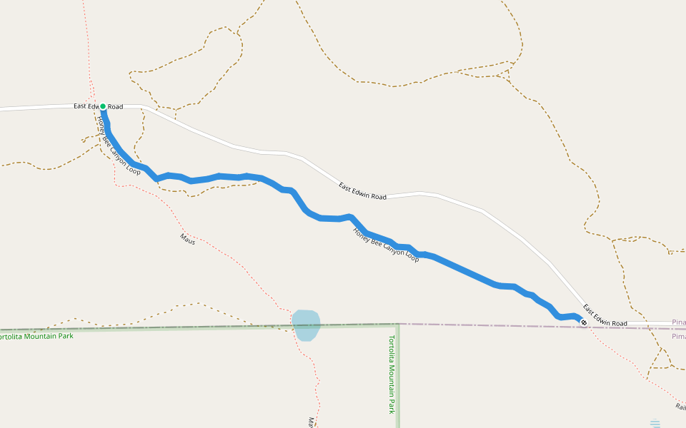 Honey Bee Canyon Loop in Arizona | Walking Map
