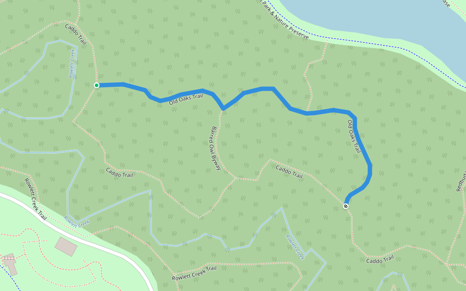 Old Oaks Trail in Texas | Walking Map