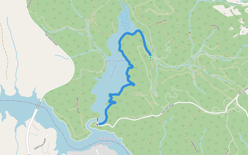 Issaqueena Lake Trail in South Carolina | Walking Map