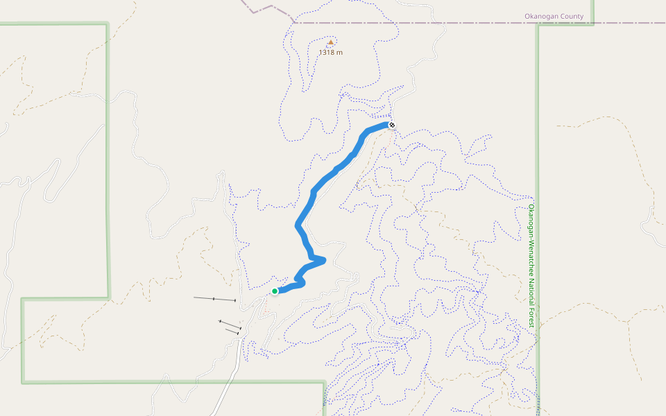 Bergman Gulch Trail in Washington | Walking Map