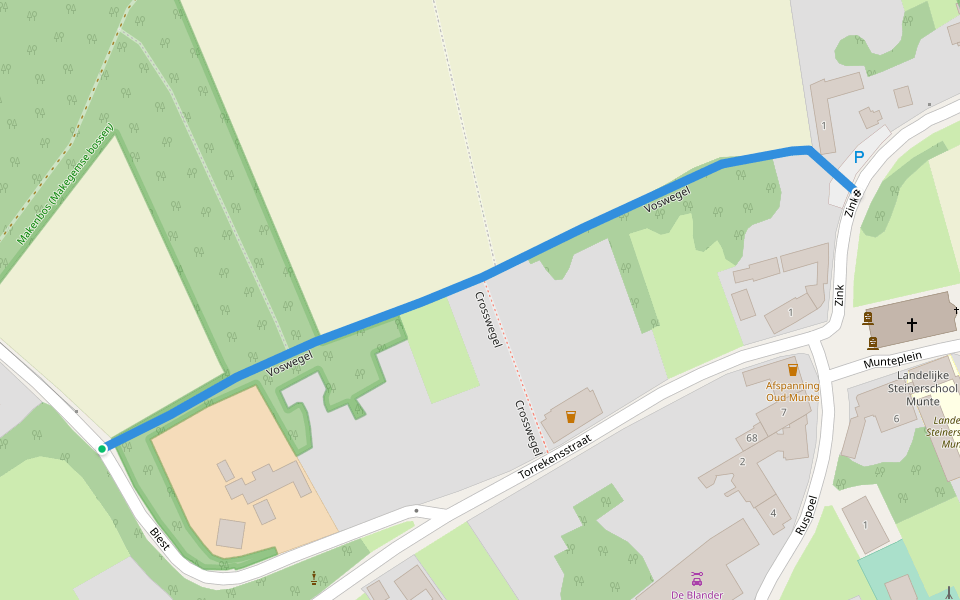 Voswegel in Vlaams Gewest | Walking Map