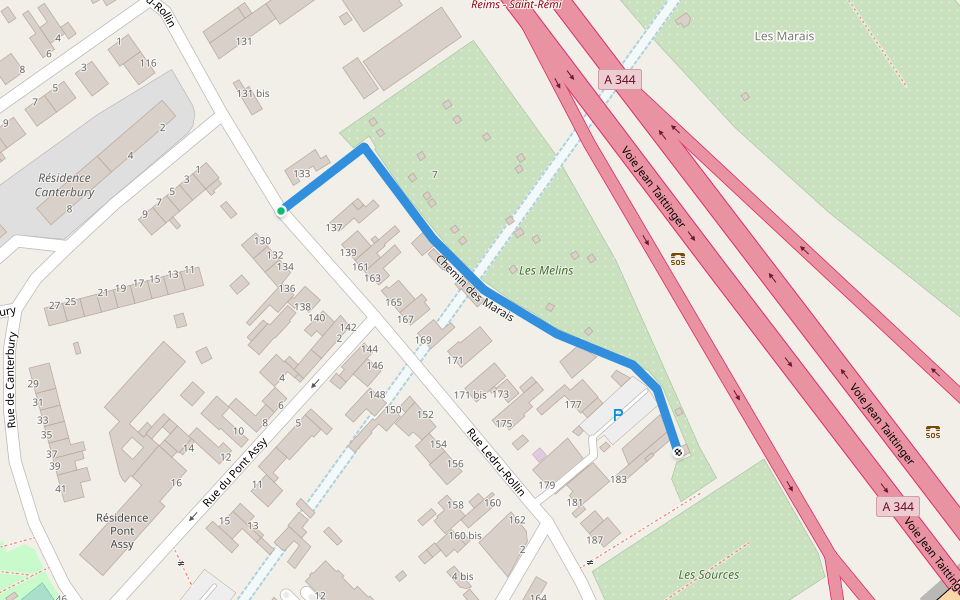 Marsh Road in Grand Est | Walking Map