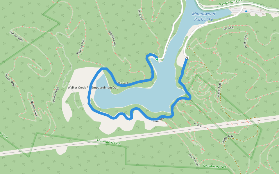 Lake Trail in West Virginia | Walking Map