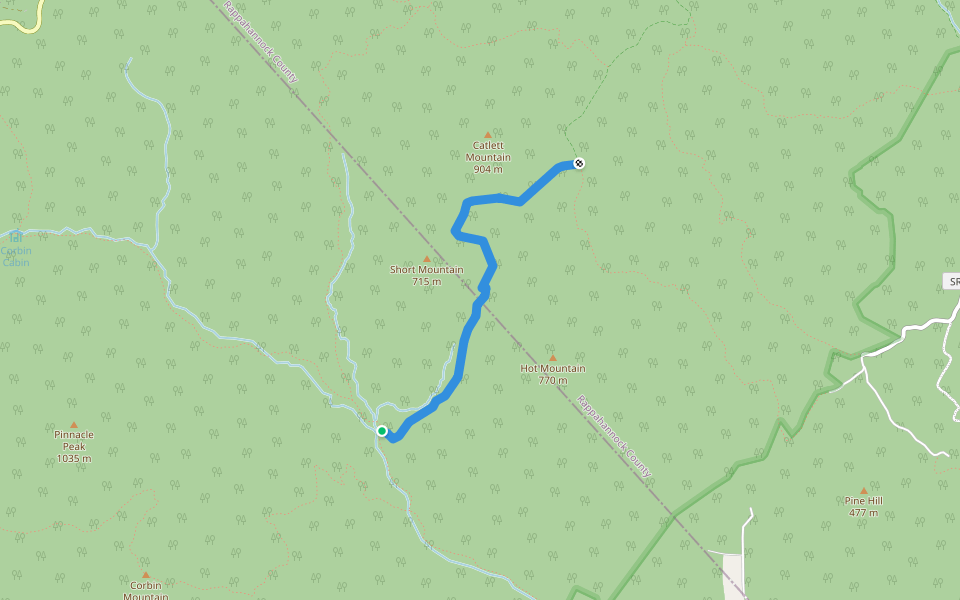 Hot Short Mountain Trail in Virginia | Walking Map
