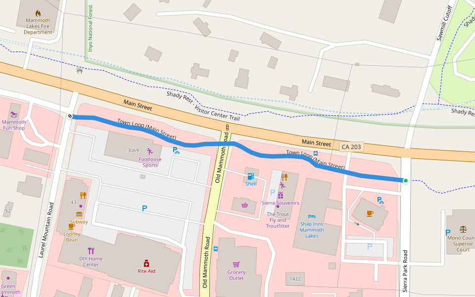 Town Loop (Main Street) Hiking Trail - Mammoth Lakes, California | Pacer