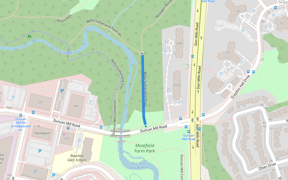 Betty Sutherland Road in Ontario | Walking Map