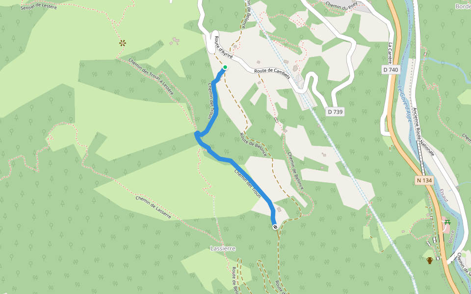 Chemin det Troun in Nouvelle-Aquitaine | Walking Map