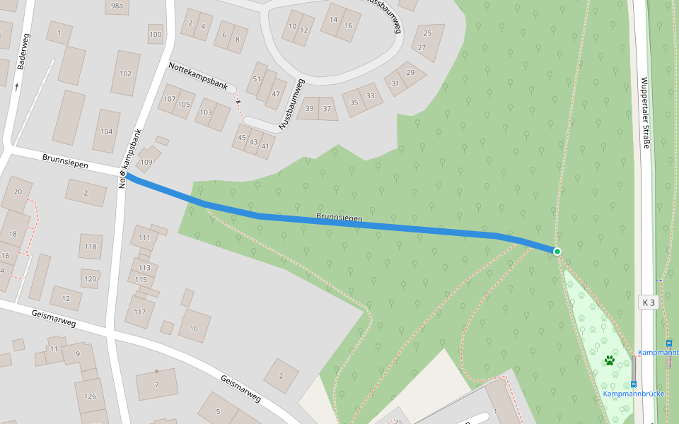 Brunnsiepen in Nordrhein-Westfalen | Walking Map