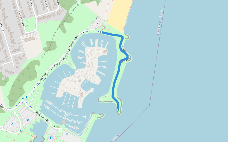 Scarborough Bluffs Trail in Ontario | Walking Map