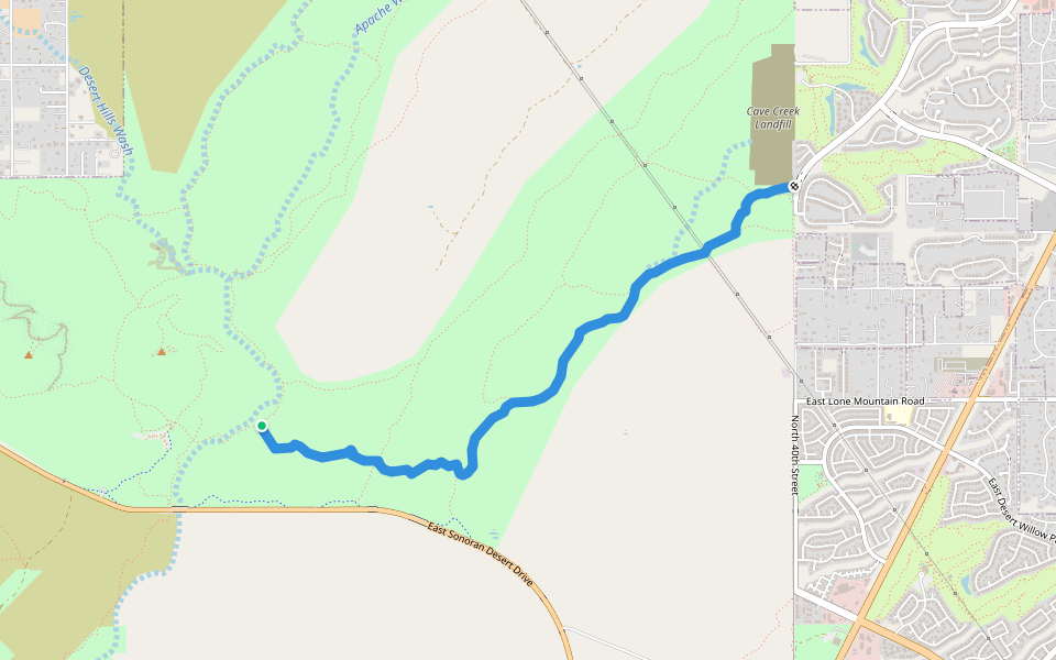 Brawling Badger Trail in Arizona | Walking Map