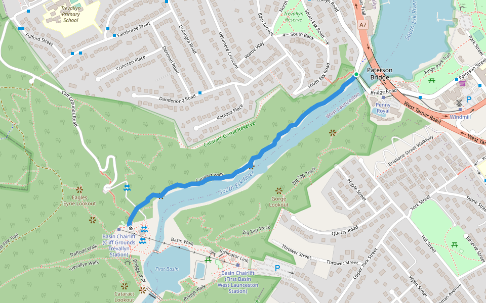 Cataract Walk in Tasmania | Walking Map