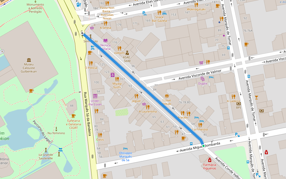 Avenida Conde Valbom Walking And Running Trail - Lisboa | Pacer