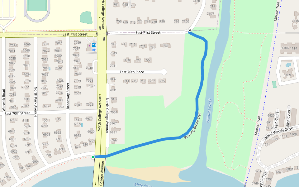 Roaring Brook Trail in Indiana | Walking Map