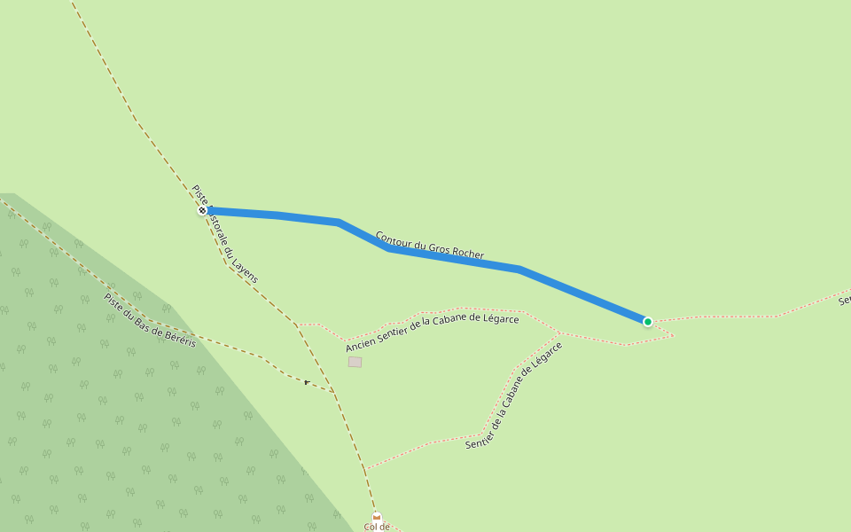 Outline of the Big Rock Walking And Running Trail - Osse-en-Aspe ...