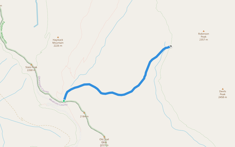 Robinson Pass Cutoff Trail 478A in Washington | Walking Map