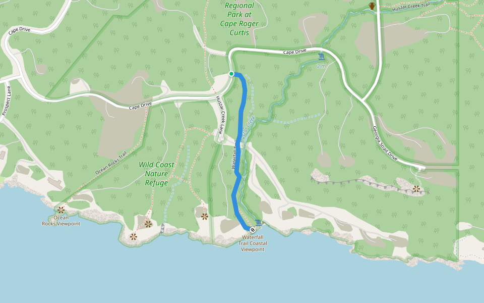 Waterfall Trail in British Columbia | Walking Map