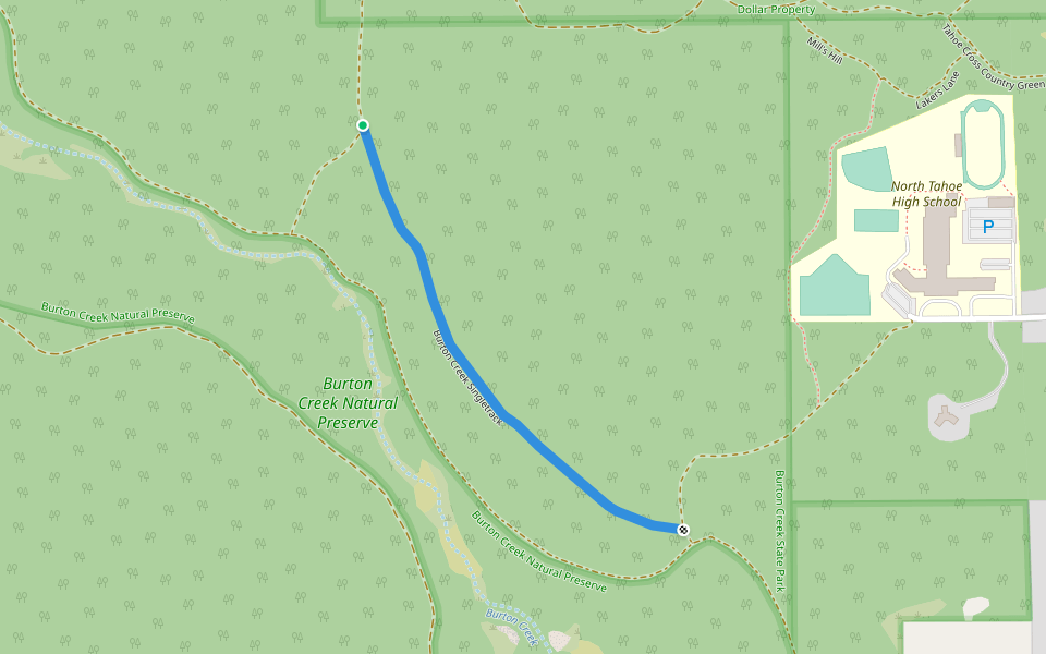 Burton Creek Singletrack Walking and Running - Tahoe City, California ...