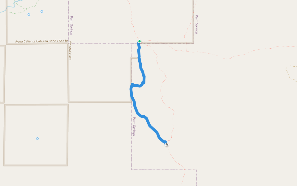 Indian Potrero Trail in California | Walking Map