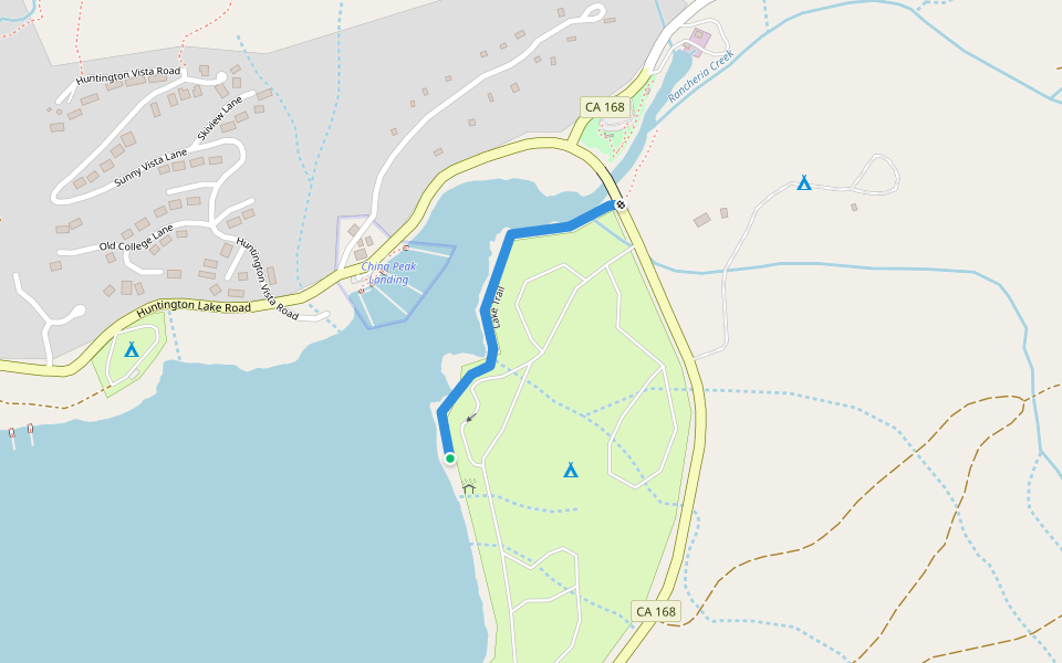 Lake Trail in California | Walking Map