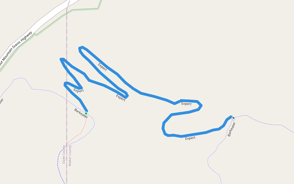 Expert Hiking Trail - Rising Fawn, Georgia | Pacer