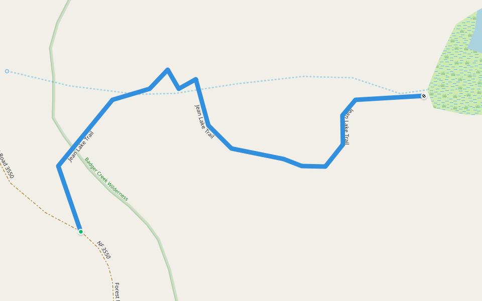 Jean Lake Trail in Oregon | Walking Map