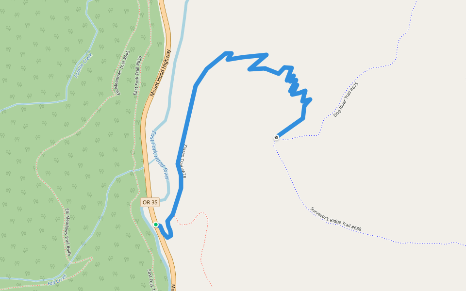 Zigzag Trail #678 in Oregon | Walking Map
