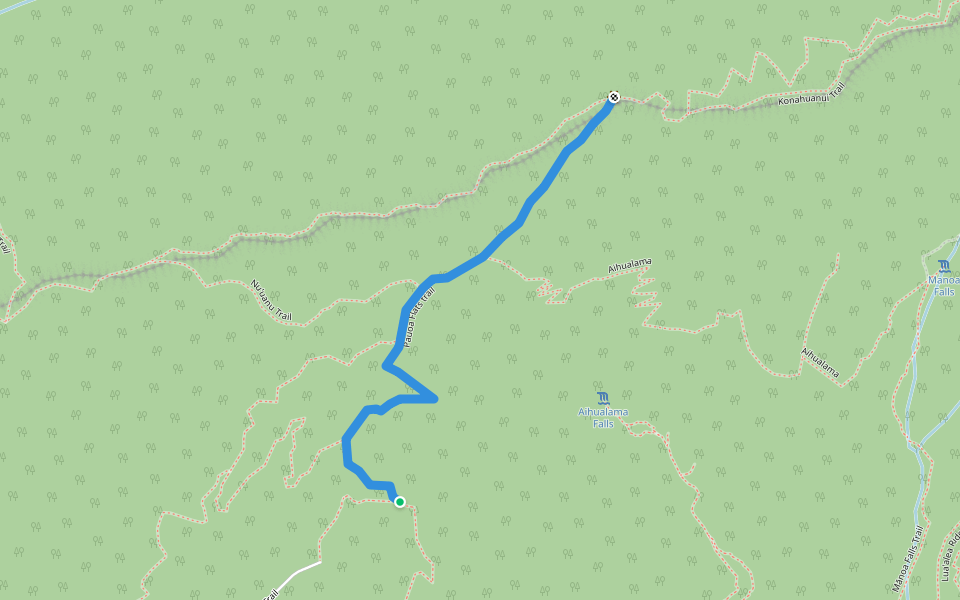 Pauoa Flats trail in Hawaii | Walking Map