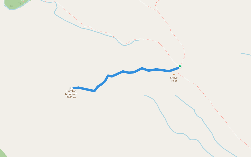 Curator Mountain Scramble Route | Walking Map