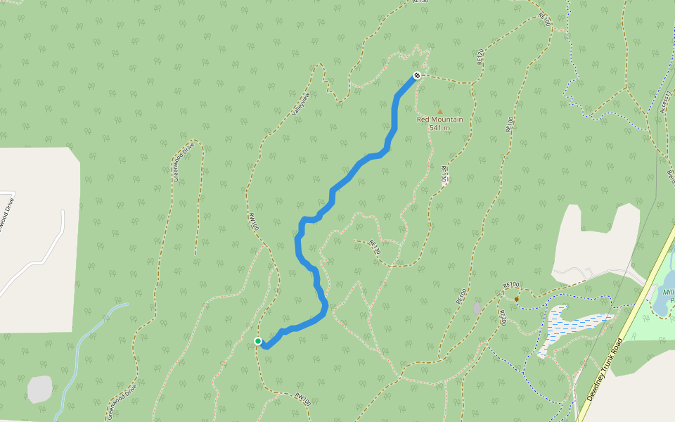 Big Red in British Columbia | Walking Map