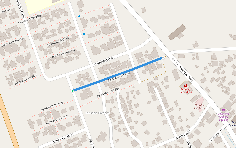 Southeast 1st Way in St. Catherine Parish | Walking Map