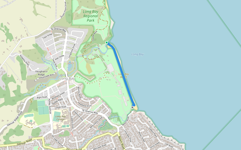 Long Bay Beach in Auckland | Walking Map