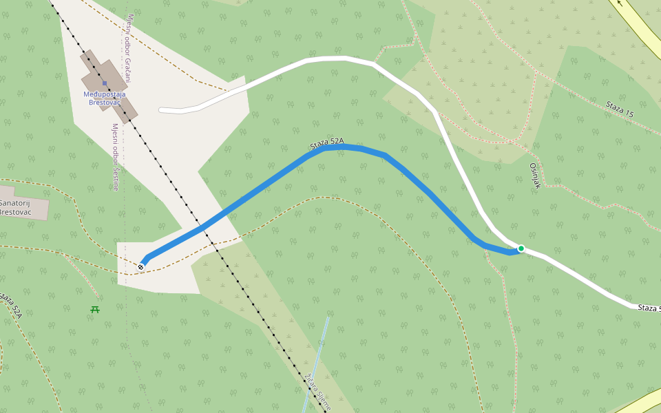 Staza 52A in Grad Zagreb | Walking Map