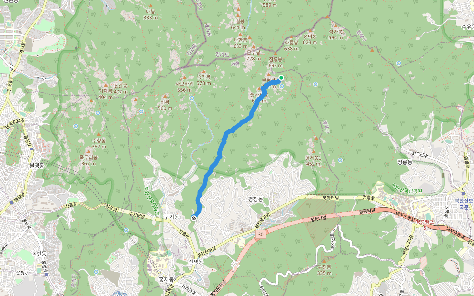 Lion Ridge in Seoul | Walking Map