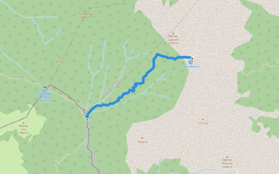 Canneto-Forca Resuni | Walking Map