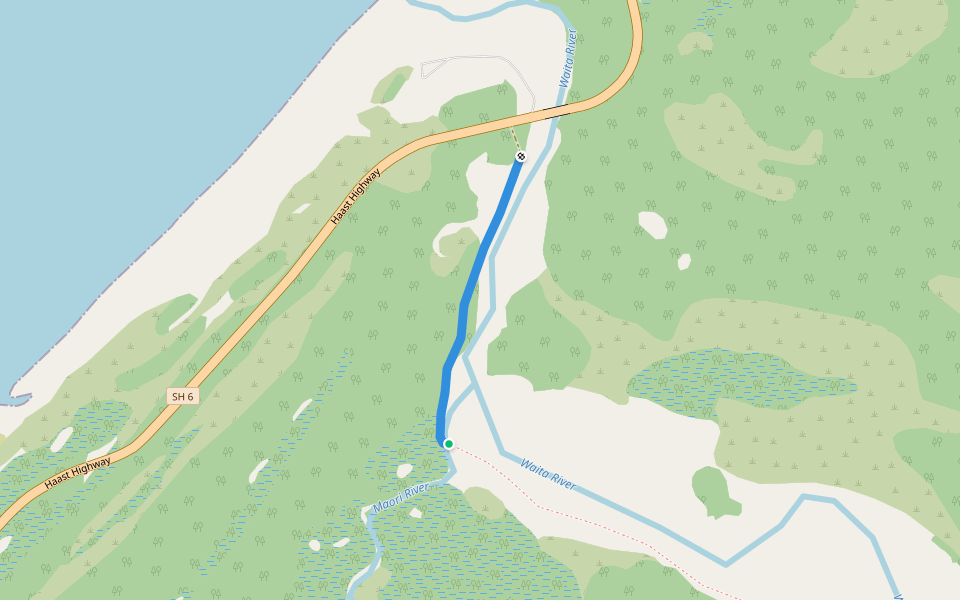 Haast Paringa Cattle Track in West Coast | Walking Map