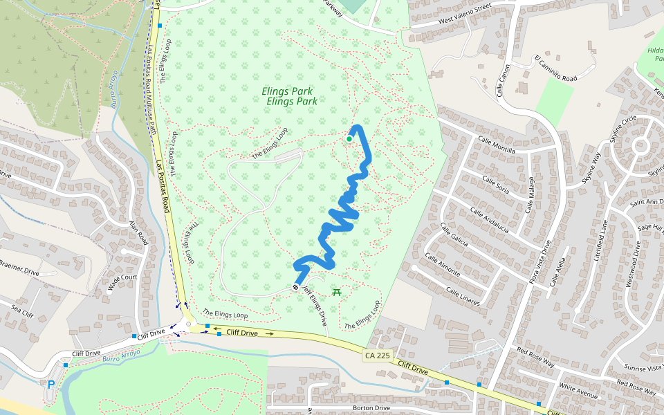 Downhill Trail in California | Walking Map