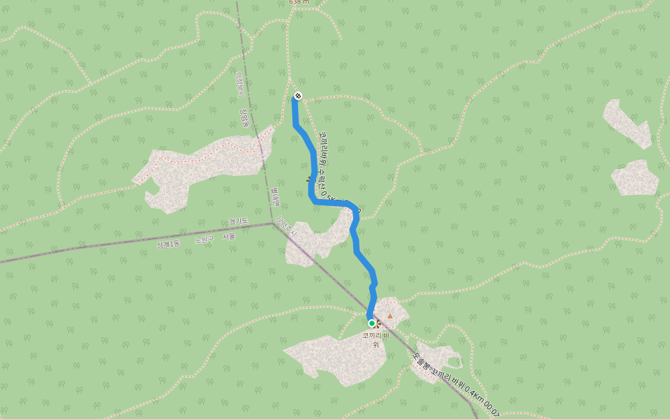 Elephant Rock - Suraksan 0.5Km 00:10 in Seoul | Walking Map