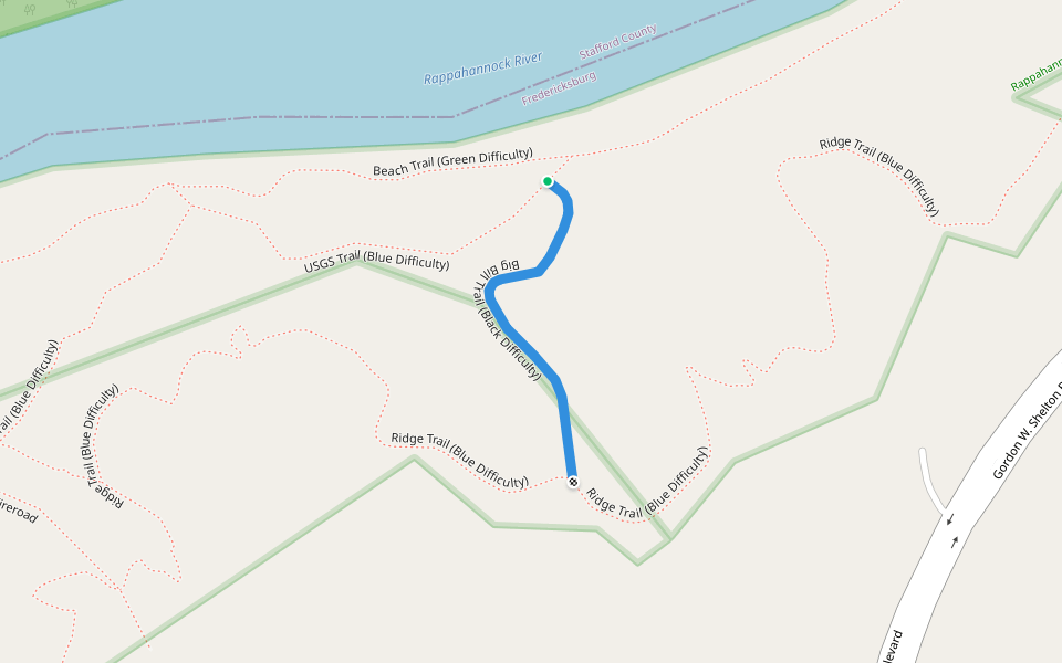 Big Bill Trail (Black Difficulty) Walking and Running - Fredericksburg ...