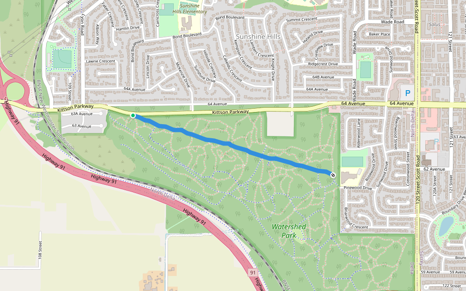 Pinewood Trail in British Columbia | Walking Map