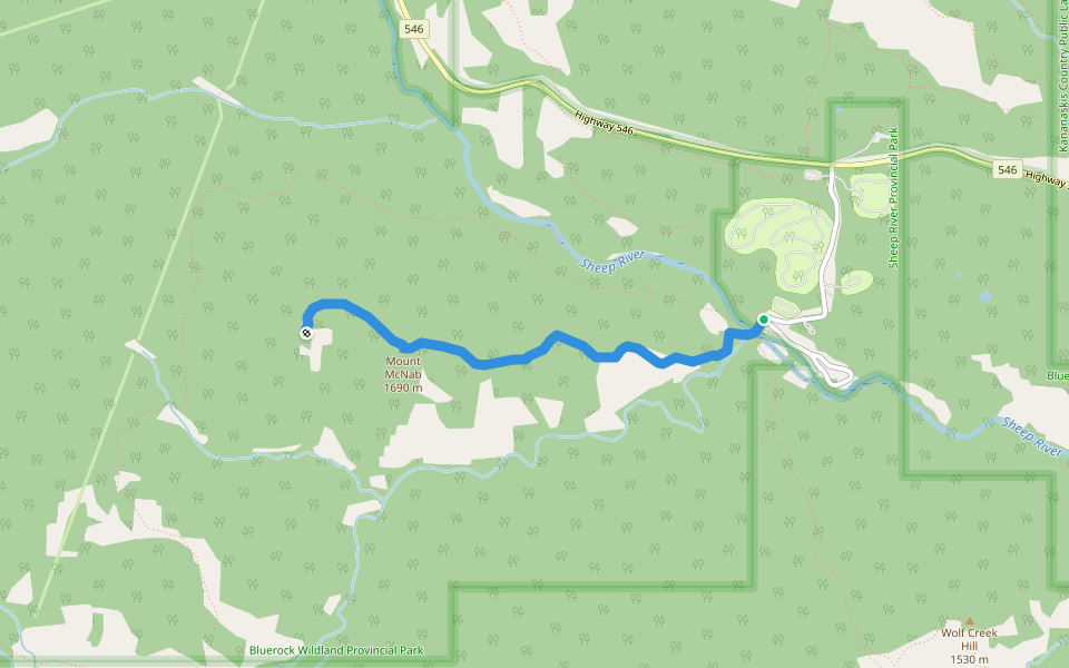 Mount McNab Route in Alberta | Walking Map