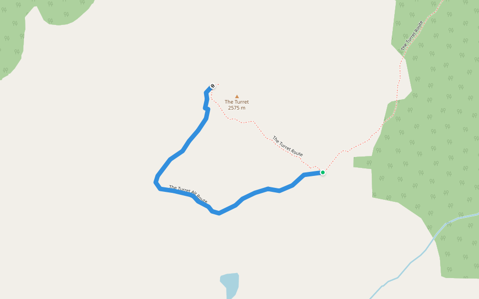 The Turret Alt Route in Alberta | Walking Map