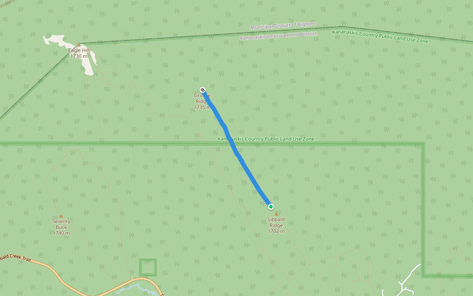 Grouse Ridge Route in Alberta | Walking Map