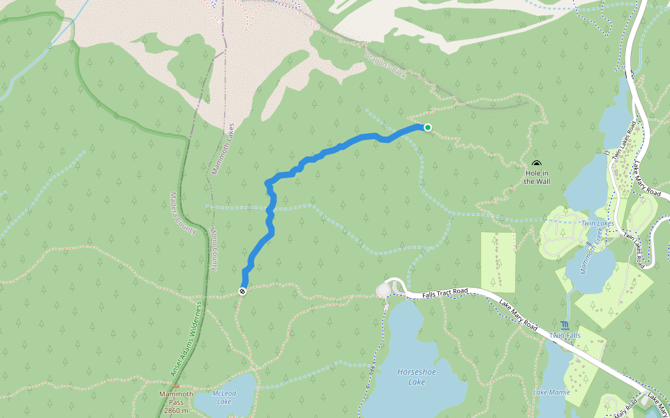 Mammoth Mountain-Mammoth Pass Trail in California | Walking Map