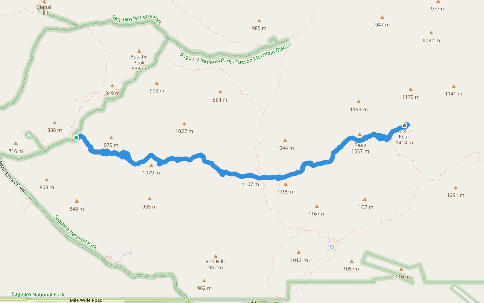 Hugh Norris Trail in Arizona | Walking Map