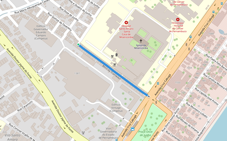 Beco da Tramways in Pernambuco | Walking Map