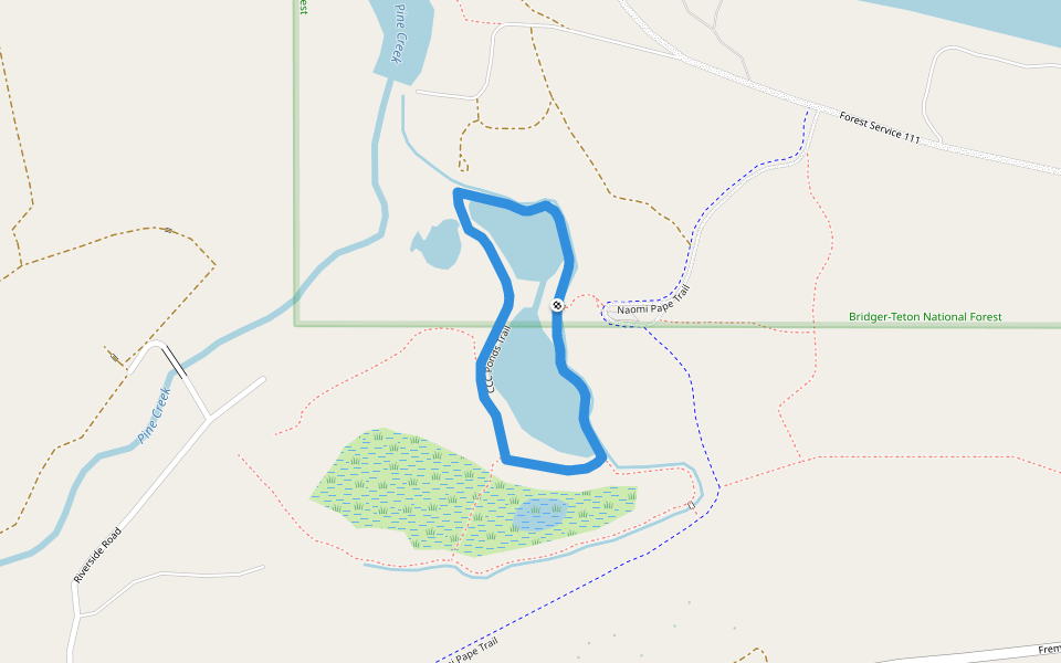 CCC Ponds Trail in Wyoming | Walking Map